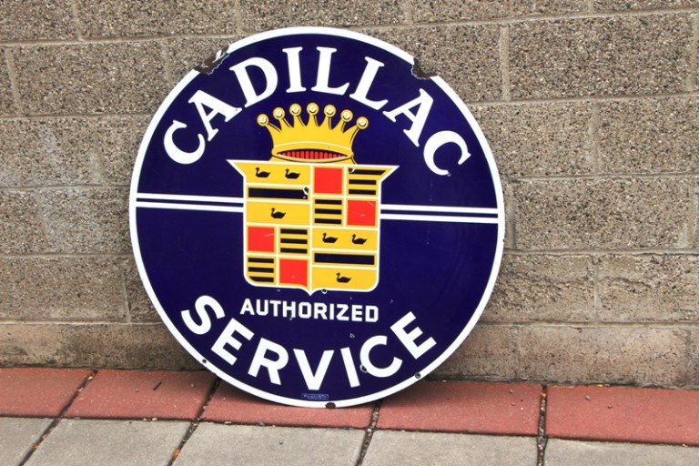 Authentic Cadillac Service 42" Porcelain Sign