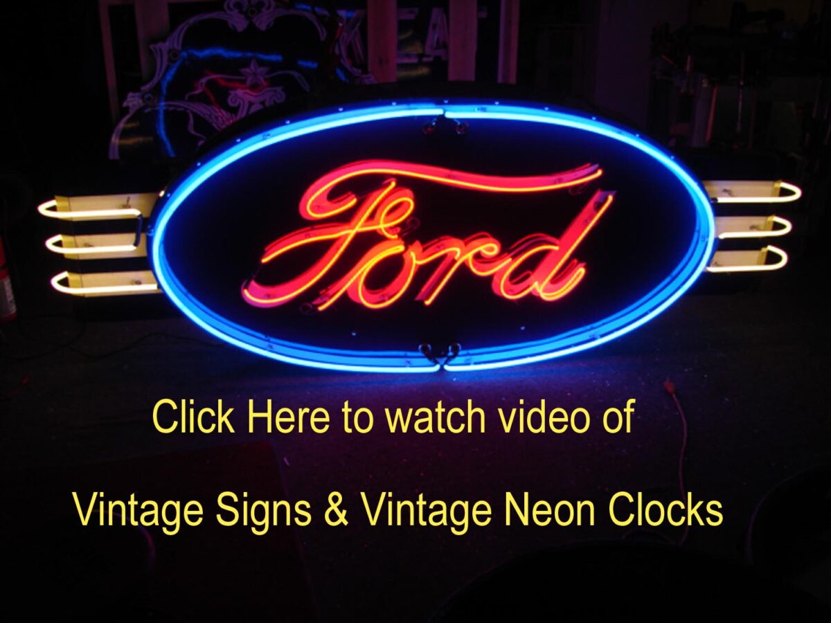 Vintage Signs .. Vintage Neon Clocks | Roadrelics buys and sells Old ...